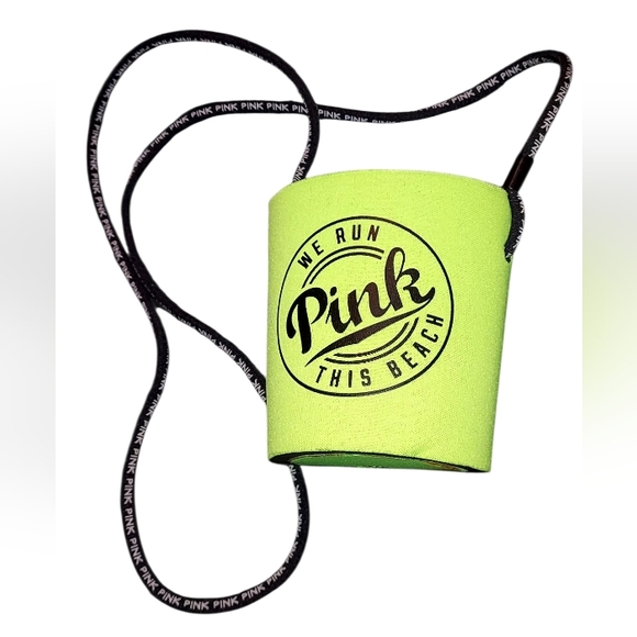 Victoria's Secret | Accessories | Pink Neon Green Beach Cup Holder ...